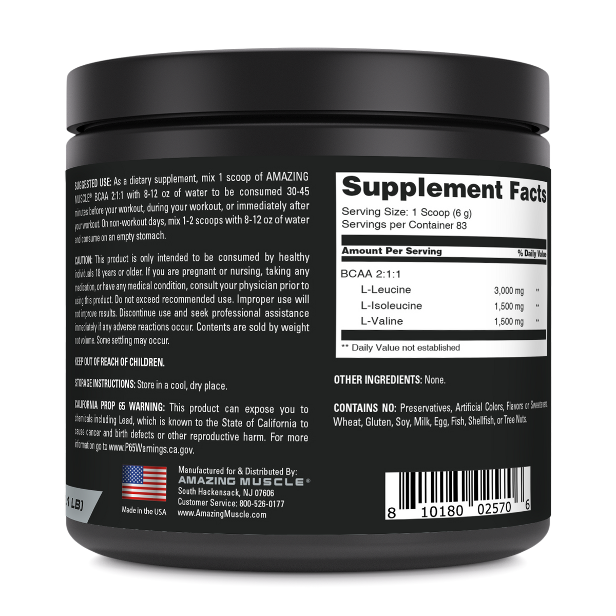 BCAA 2:1:1 | UNFLAVORED – Amazing Muscle