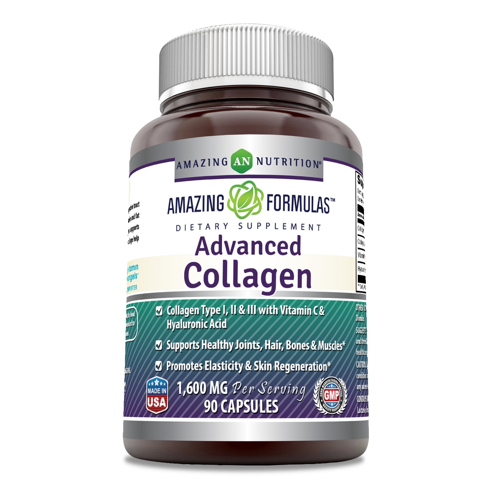 Amazing Formulas Advanced Collagen 1600 mg Per Serving 90 Capsules ...