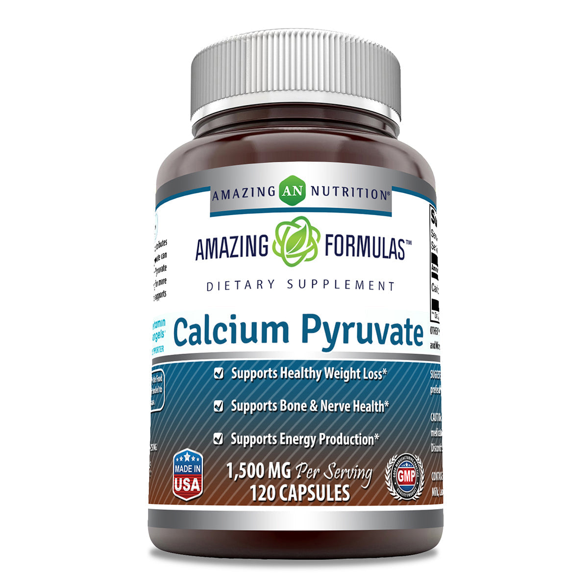 Amazing Formulas Calcium Pyruvate - 1500 Mg, 120 Capsules – Amazing Muscle