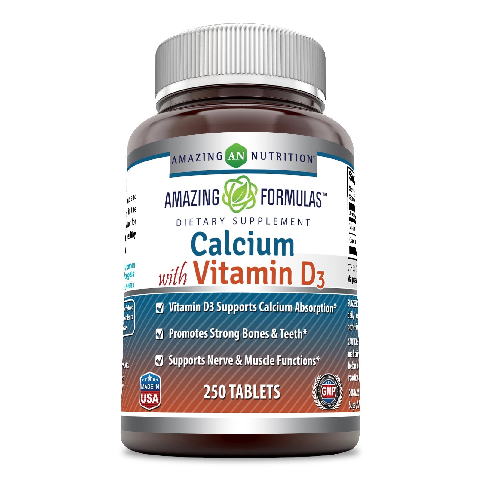 Amazing Formulas Calcium with Vitamins D3 250 Tablets – Amazing Muscle
