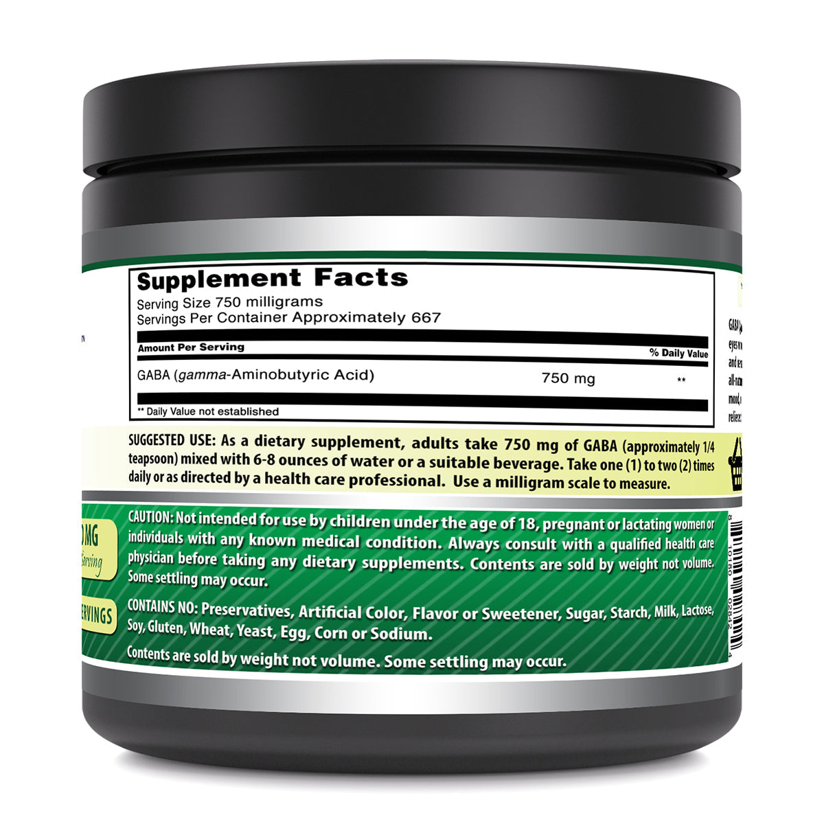 Amazing Formulas GABA Powder 500 Gram – Amazing Muscle