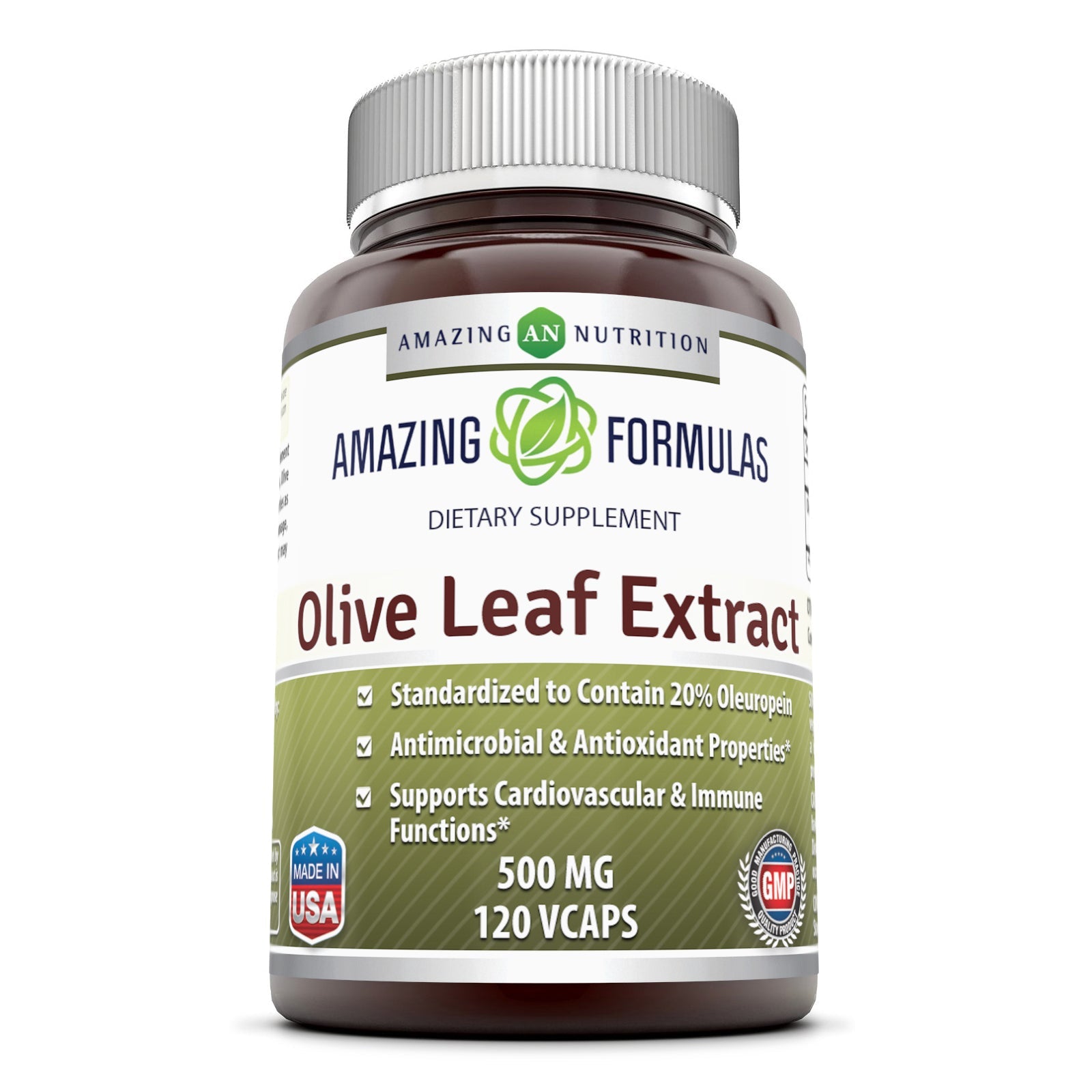 Amazing Formulas Olive Leaf Extract 500 Mg 120 Veggie Capsules ...