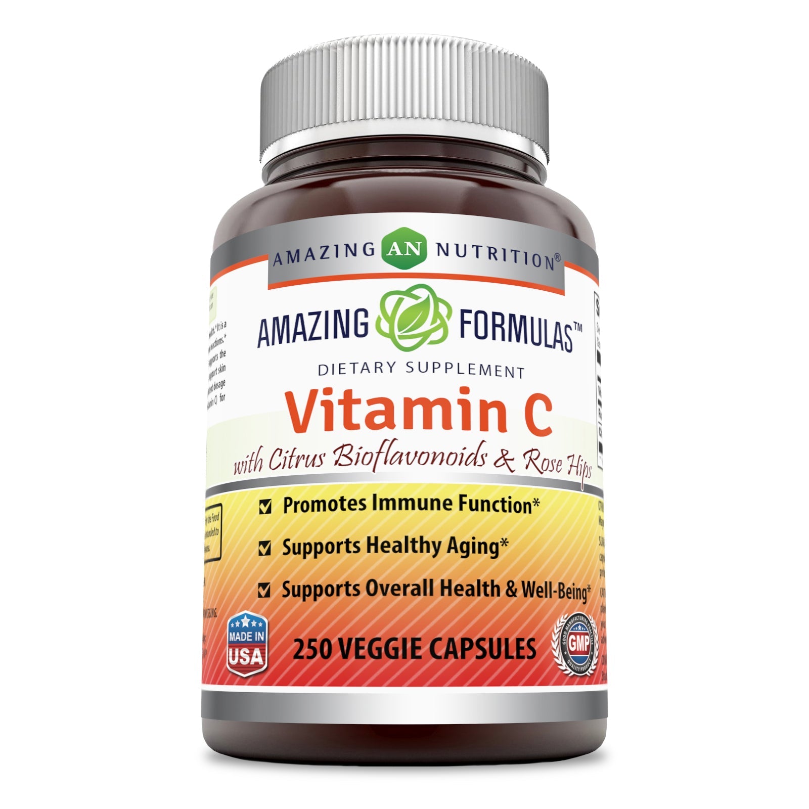 Amazing Formulas Vitamin C (Ascorbic Acid) with Rose Hips & Citrus Bio ...