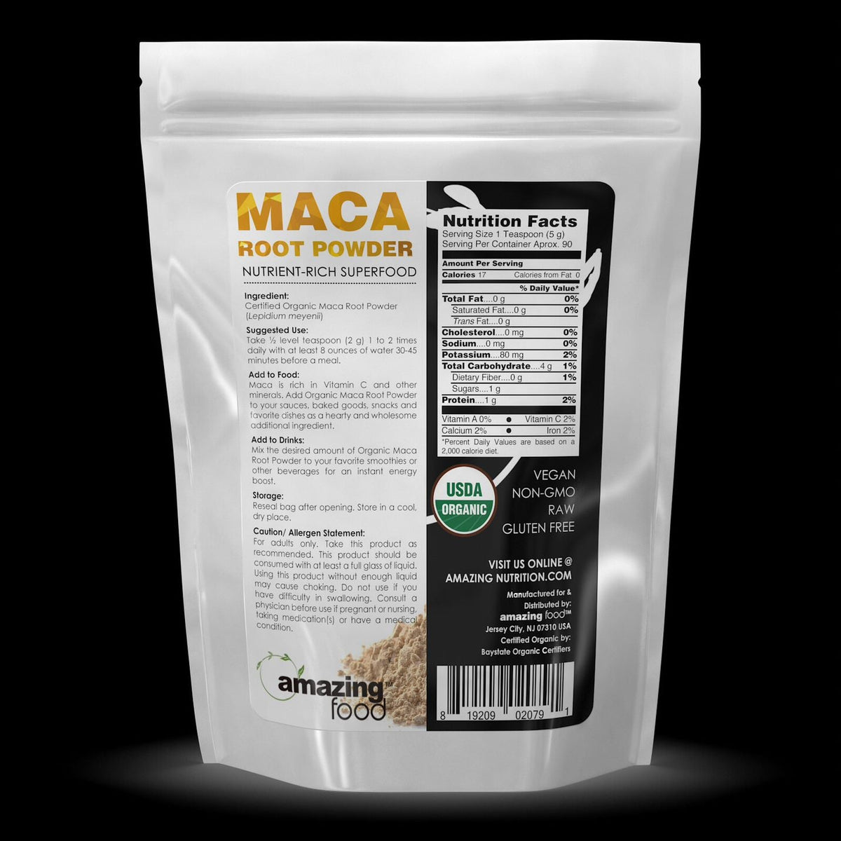 Amazing Food | Organic Maca Root Powder | 1lb – Amazing Muscle